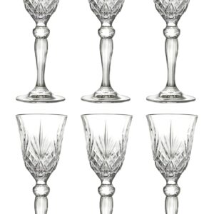 Barski Liquor Glass - Stemmed Glasses - Set of 6 Glasses - Crystal Glass - Designed - Use it for - Sherry - Shot - Vodka - Liquor - Cordial - Each Glass is 1.75 oz Made in Europe