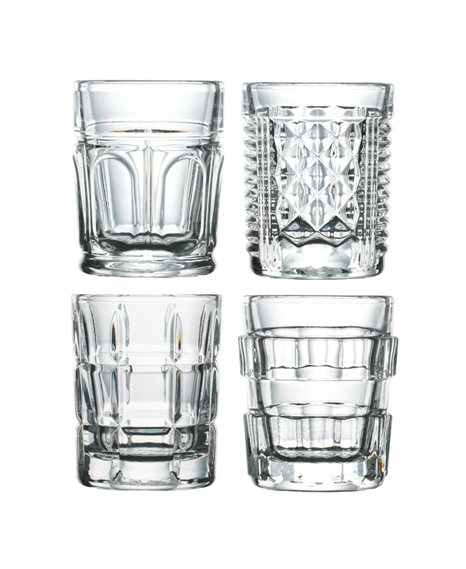 La Rochere Set of 4, 2 oz Barware, Shot Glasses, Drinkware Set, 4 Count (Pack of 1), Clear