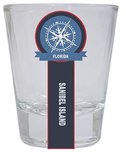 Sanibel Island Florida Nautical Souvenir Round Shot Glass