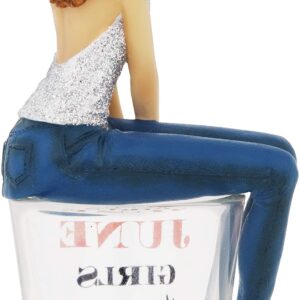 Hiccup by H2Z "June Girls Have More Fun!" Shot Glass with 5-3/4-Inch Girl Figurine