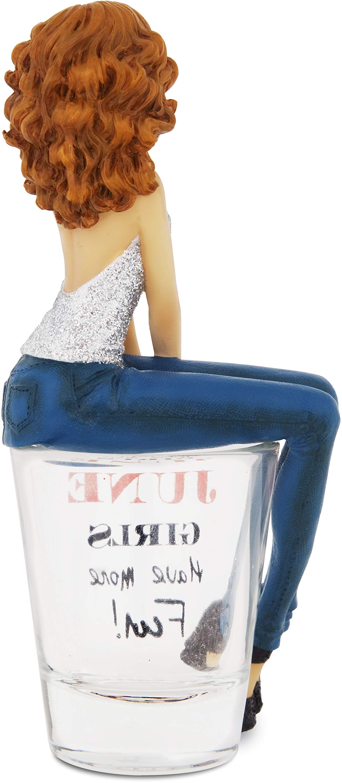 Hiccup by H2Z "June Girls Have More Fun!" Shot Glass with 5-3/4-Inch Girl Figurine