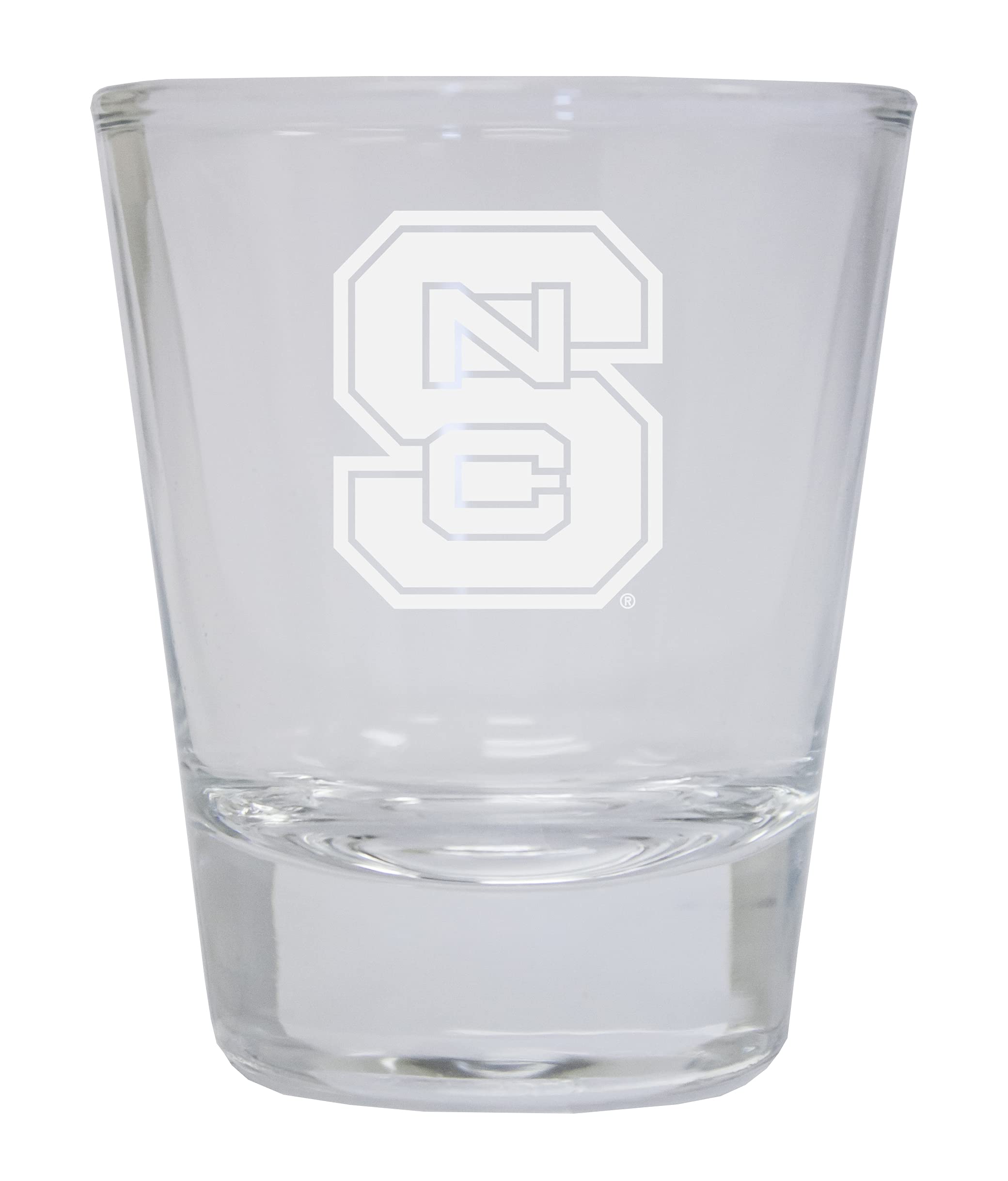 R and R Imports NC State Wolfpack Etched Round Shot Glass Officially Licensed Collegiate Product