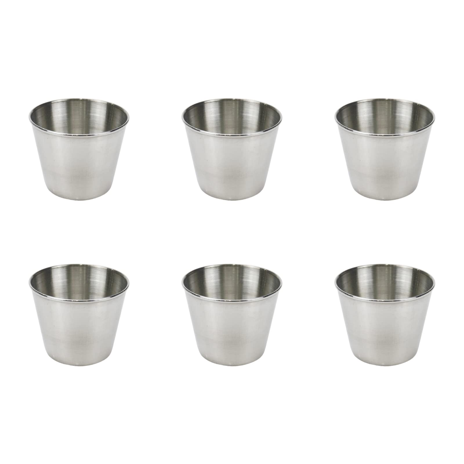 Wealrit 6 pcs 45ml Stainless Steel Shot Glass,Unbreakable Shot Glasses,Stainless Steel Shot Cups for Liquor,1.6Oz