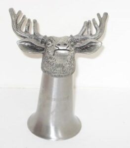 jagermeister deer stag head pewter shot glass