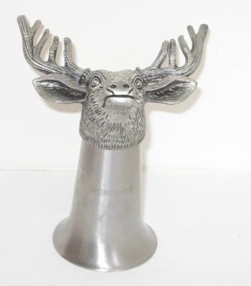 Jagermeister Deer Stag Head Pewter Shot Glass