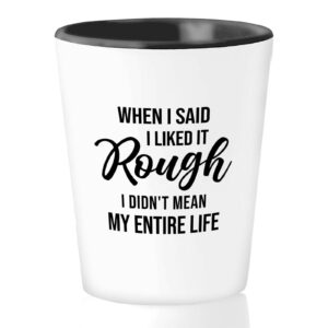 Bubble Hugs Mother's Day Shot Glass 1.5oz - Throat Punch Win - Funny Mama Women Step Mother Daughter Son From Father Lovely Wife Grandma Super Mom Family Birthday