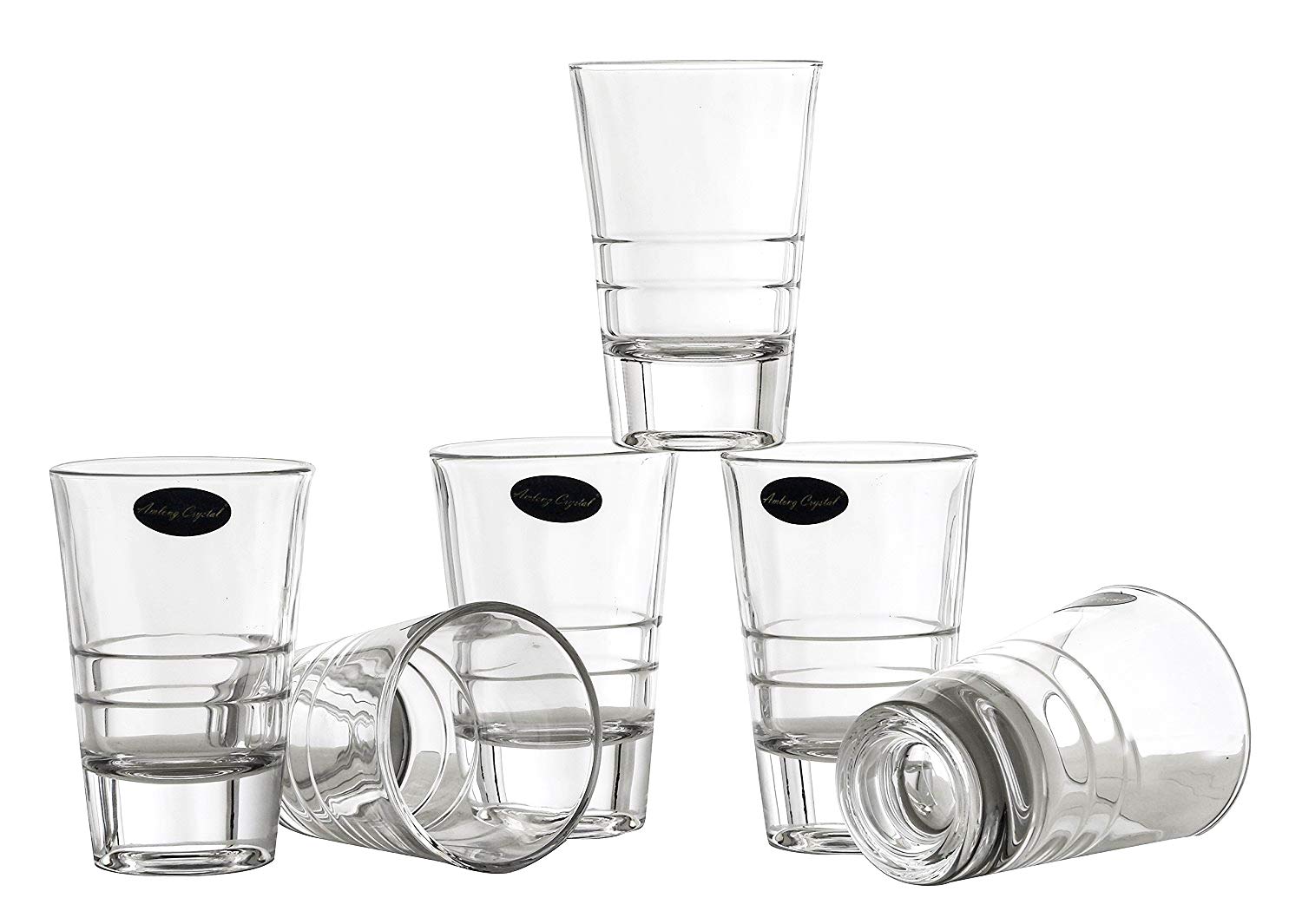 Amlong Crystal Lead-Free Shot Glasses - 2.5 oz, Set of 6