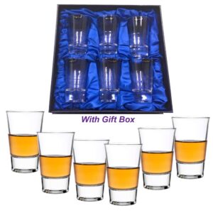 Amlong Crystal Lead-Free Shot Glasses - 2.5 oz, Set of 6