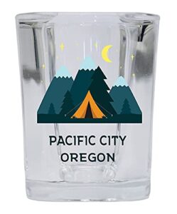 r and r imports pacific city oregon 2 ounce square base liquor shot glass tent design