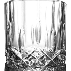 Modern-Depo Whiskey Liquor Rocks Glasses Crystal 10 Ounce Set of 4 Tumblers Barware for Cocktail Scotch Rum Bourbon Vodka Tequila Beverage