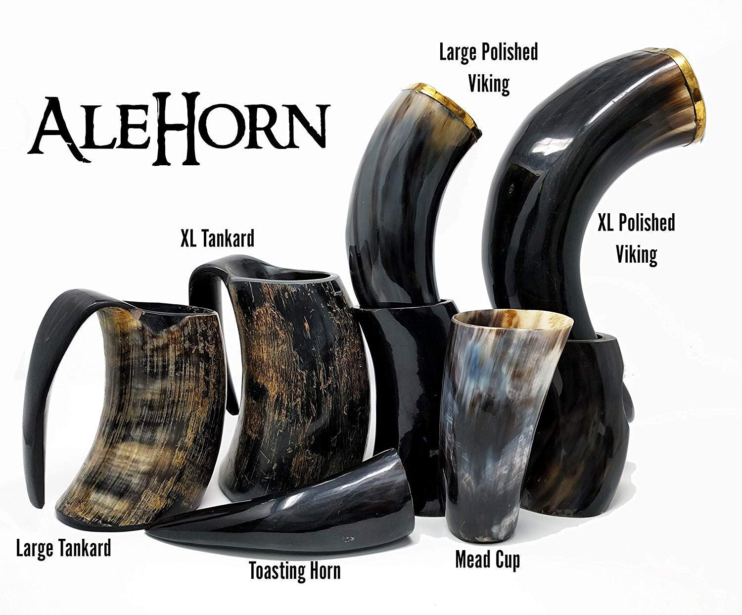 AleHorn Genuine Handmade Pocket Viking Drinking Horn – Authentic Toasting Vessel Shot Glass Perfect For Whiskey, Beer, Wine, Ale, And Mead - Champagne Horn - LIFETIME Promise