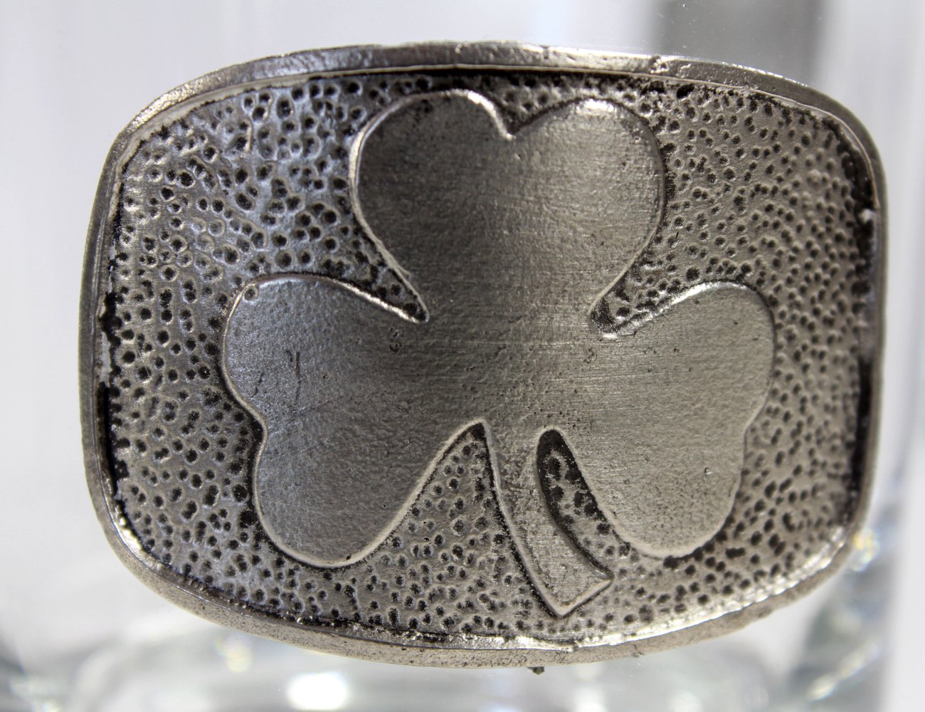 Shamrock Irish Whiskey Glasses Pewter Set of Two Made in Ireland