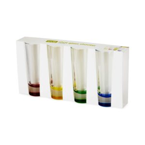 True Bartender Kit Shot Glass Shooter Set of 4, Clear