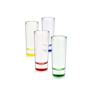 True Bartender Kit Shot Glass Shooter Set of 4, Clear