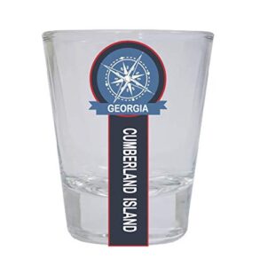 cumberland island georgia nautical souvenir round shot glass