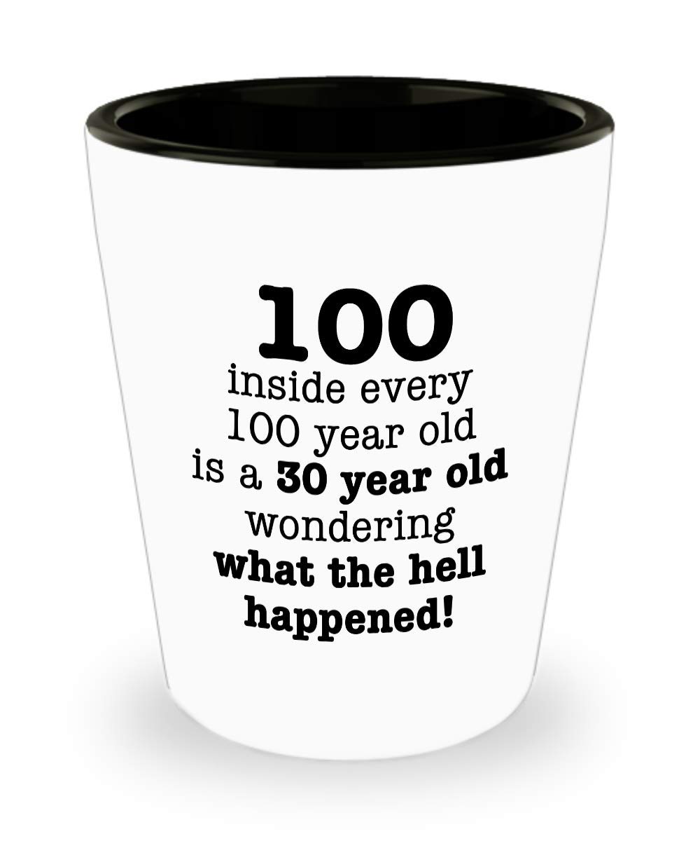 100th Birthday Shot Glass, Happy Birthday Gifts Woman 100 Years Old, Men, Grandma, Grandpa, Mom or Dad 1919 Christmas or Birthday Gift