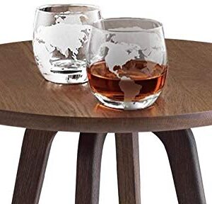 COLIBYOU Globe Whiskey Glasses - 12 Oz (350ml) 2 Pack