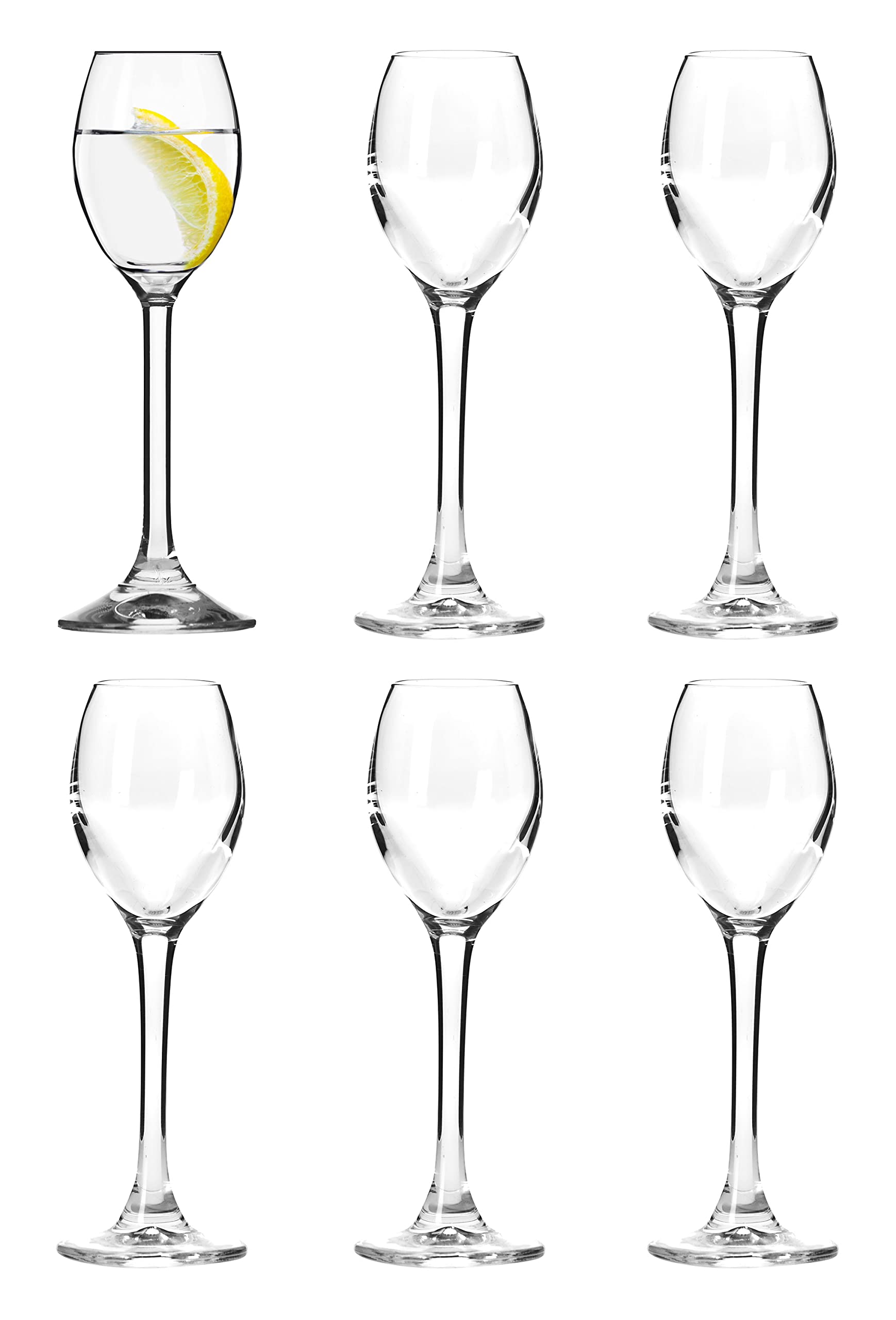 Barski Liquor Glass - Shot Glass - Stemmed Glasses - Set of 6 Glasses - Crystal Glass - 2.4 Oz. - Use it for - Liquor - Whiskey - Vodka - Cordial -Very Durable