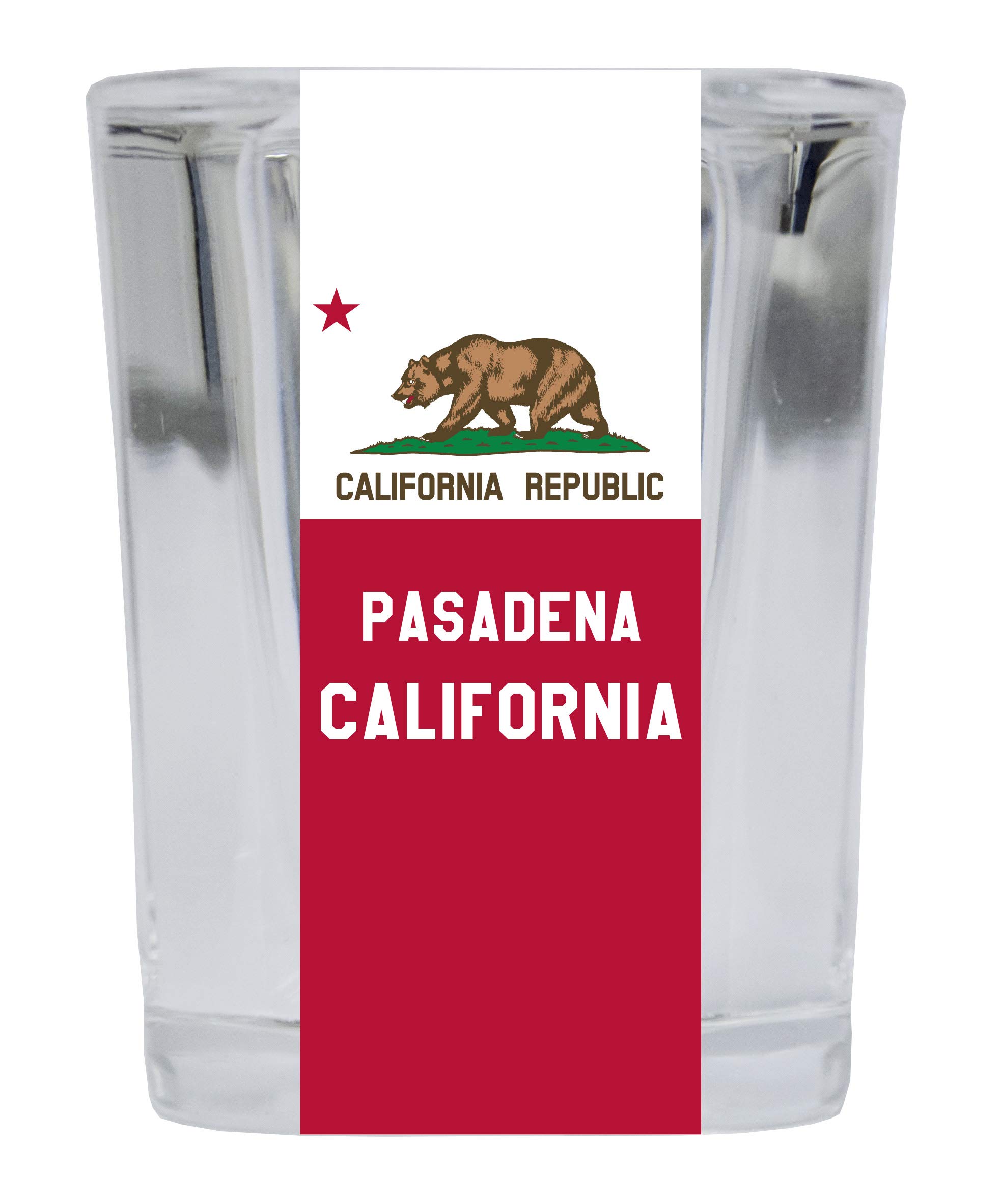 Pasadena California Souvenir 2 Ounce Square Shot Glass