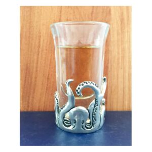 basic spirit shot glass - octopus home decoration for home bar, stocking stuffer, party favor or gift