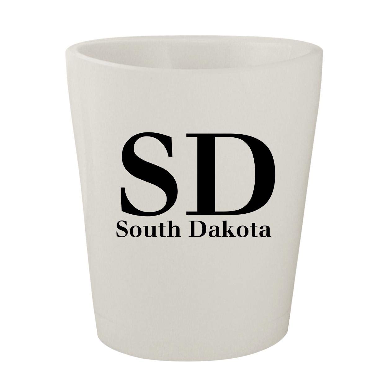 Molandra Products SD South Dakota - White Ceramic 1.5oz Shot Glass