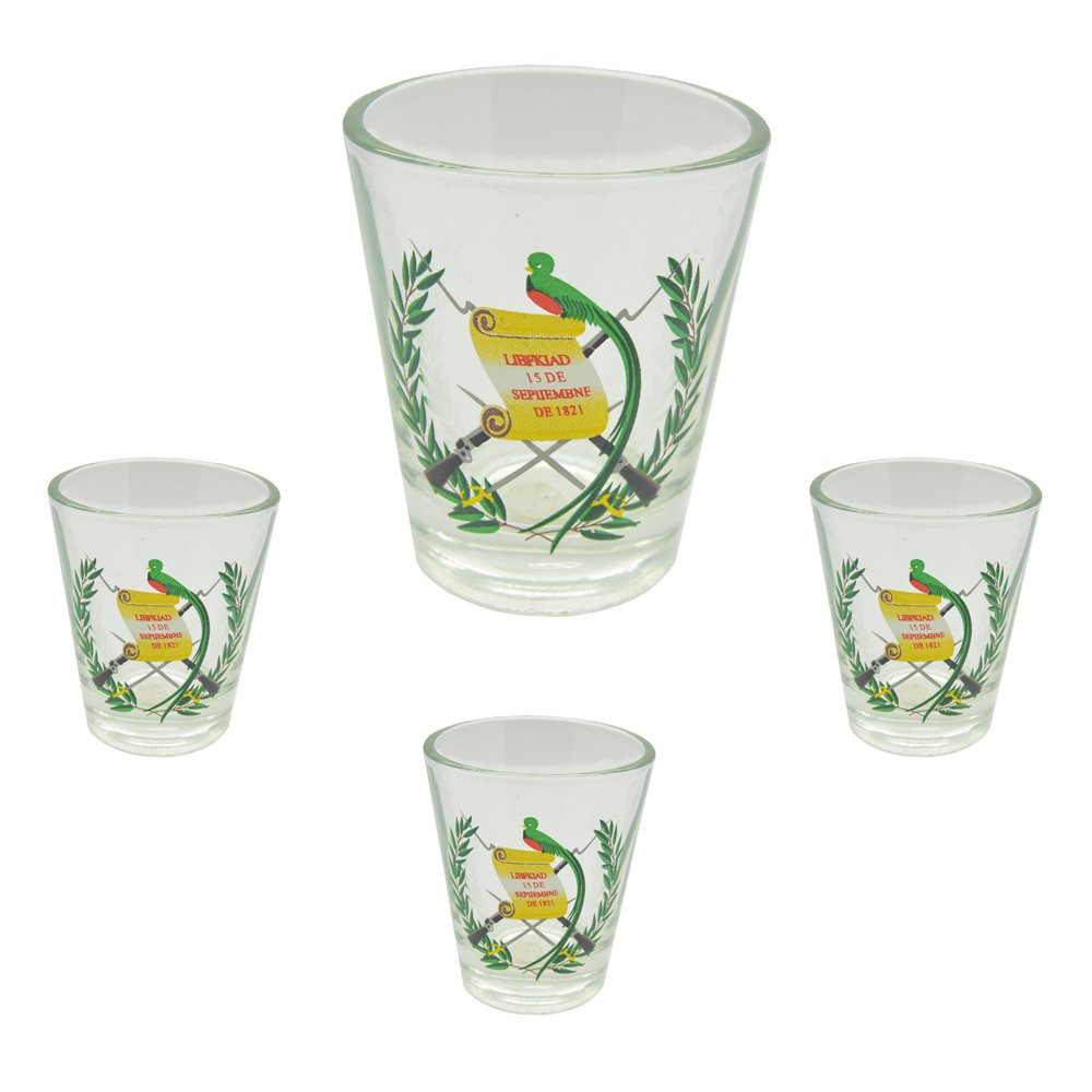 Shot Glasses Guatemala 1 1/2 oz 4 piece