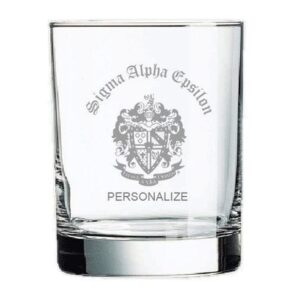 greekgear sigma alpha epsilon sae old style glass transparent