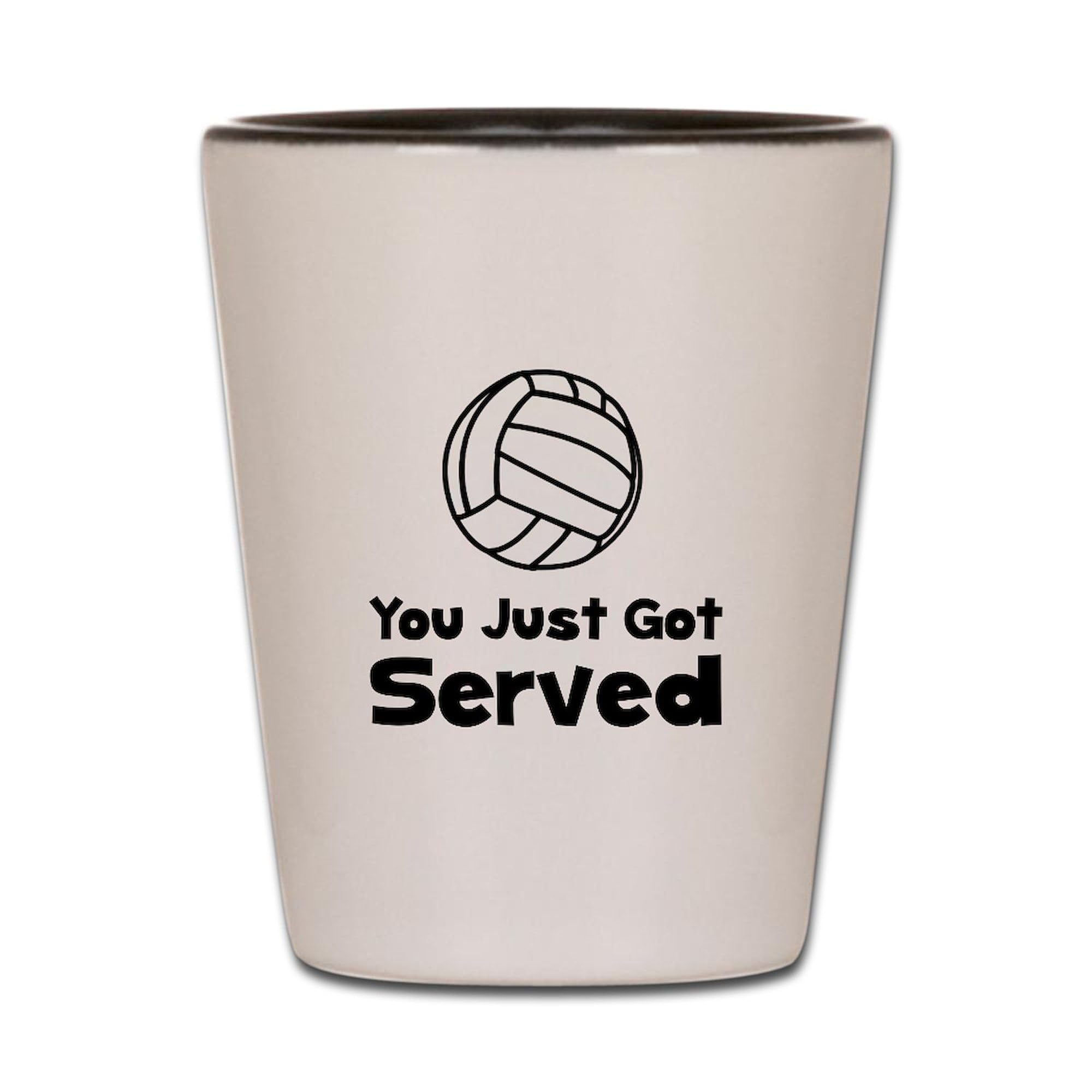 CafePress Volleyball Served Unique and Funny Shot Glass