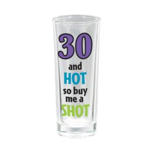 30th birthday tall shot glass