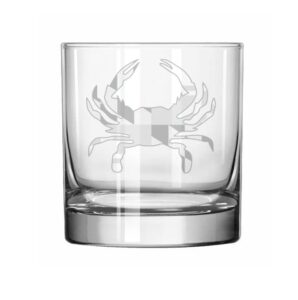 mip 11 oz rocks whiskey old fashioned glass maryland crab