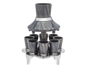 shot glass dispenser and holder with glasses for bar cocktail twilight swirl by godinger