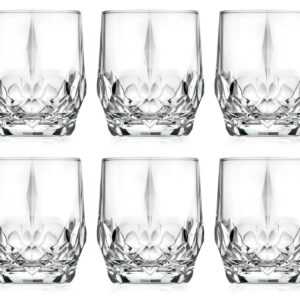 Barski Tumbler Glass - Double Old Fashioned - Set of 6 Glasses - Designed DOF tumblers - For Whiskey - Bourbon - Water - Beverage - Drinking Glasses - 11 oz. - Glass - Made in Europe