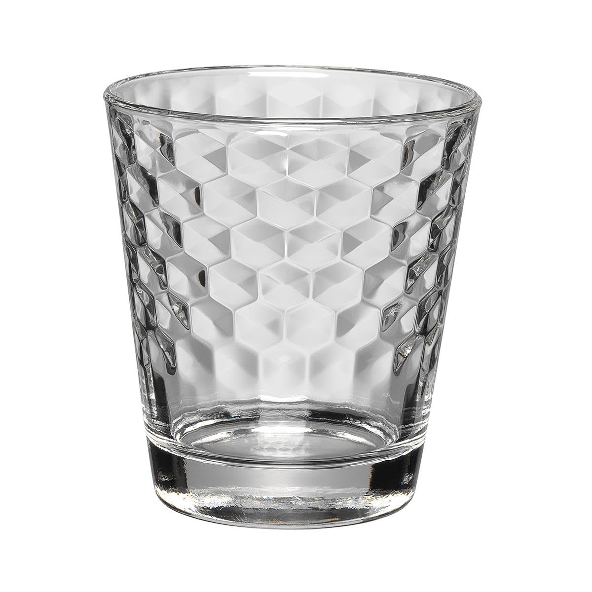 WMF Tumbler Glasses Set of 4聽Tumblers with Honeycomb Structure Cocktail Long Drink Glass Heat Resistant Dishwasher Safe, Glass, Transparent, 18 x 18 x 11 cm