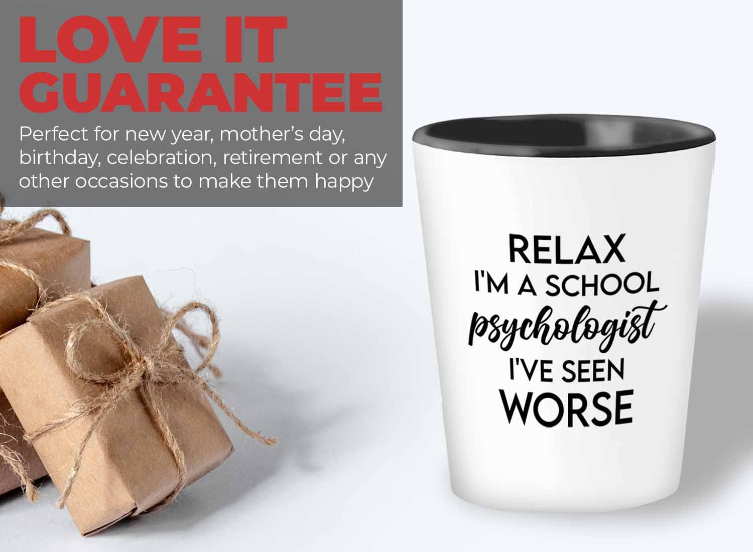 Bubble Hugs School Psychologist Shot Glass 1.5oz - I'm a school psychologist - Therapist School Counselor RN Graduation Psych Majors Neuropsychology