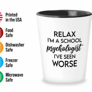 Bubble Hugs School Psychologist Shot Glass 1.5oz - I'm a school psychologist - Therapist School Counselor RN Graduation Psych Majors Neuropsychology