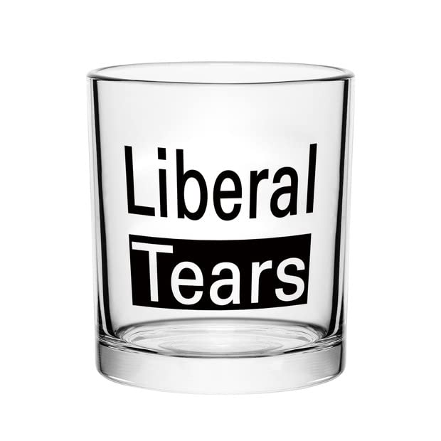 DAZLUTE Funny Liberal Tears Whiskey Glass, Leftist tears, Funny Political Gifts Manly Christmas Trump Gifts for Men Republican Conservative Christmas Birthday, White Elephant Gifts Exchange, 10 Oz