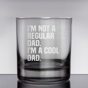 Promotion & Beyond I'M NOT A REGULAR DAD I'M A COOL DAD Whiskey Glass - Funny Gift for Dad Uncle Grandpa From Daughter Son Wife - Father's Day