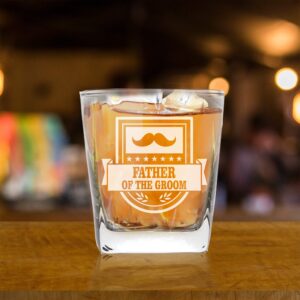 My Personal Memories Mustache Style 9 oz Whiskey Rocks Glass for Wedding Party