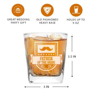 My Personal Memories Mustache Style 9 oz Whiskey Rocks Glass for Wedding Party