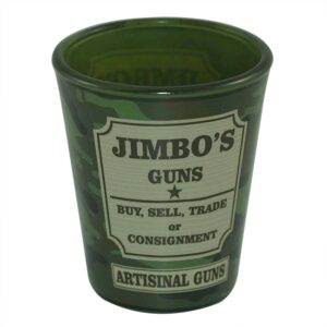 just funky south park jimbo's guns 1.5oz camo shot glass