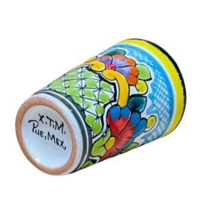 Floral Bouquet Talavera Clay Shot - Tequilero - Shot Glass - Mexican Shot Glass - Party Favors - Guelaguetza Designs