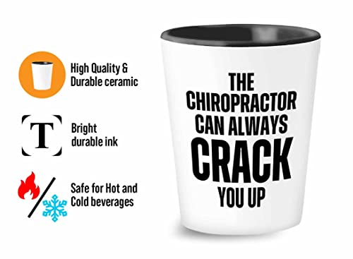 Chiropractor Shot Glass 1.5oz crack you up - Physical Therapist Gifts for Therapists from Patients Chiropractic Massage