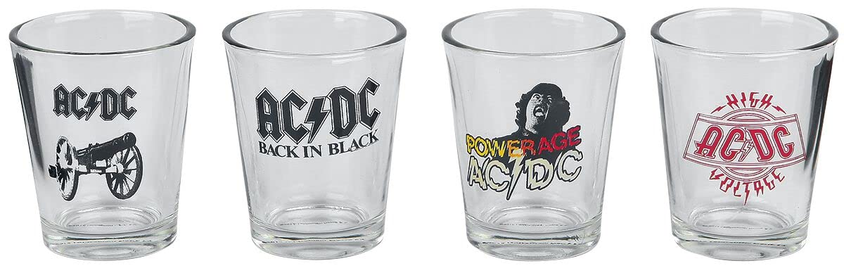 GB eye AC/DC Mix Shot Glasses - Set of 4