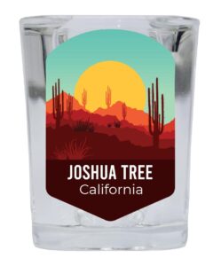 joshua tree california souvenir 2 ounce square shot glass desert design