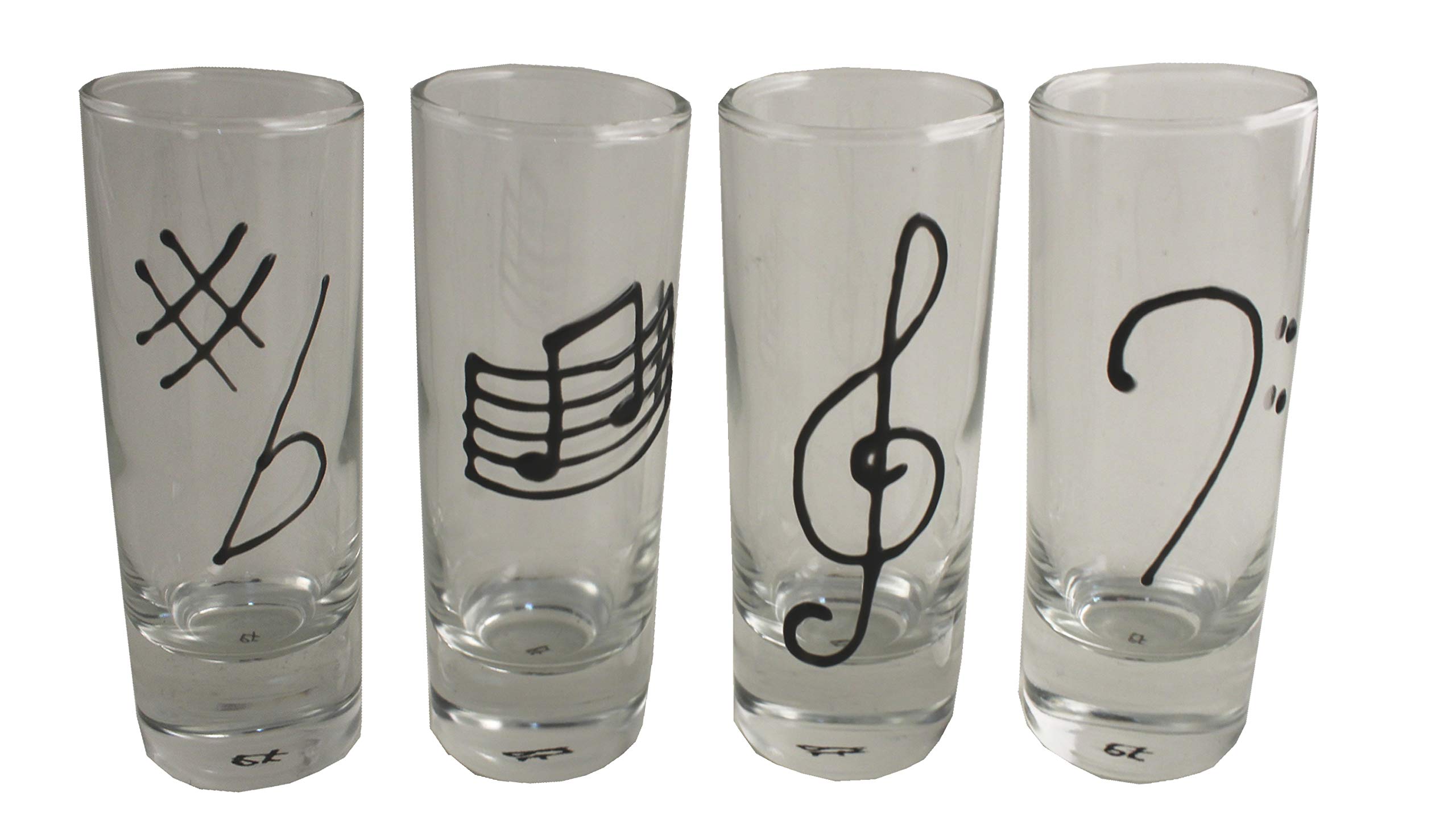 Music Symbol shot glasses (set 4)