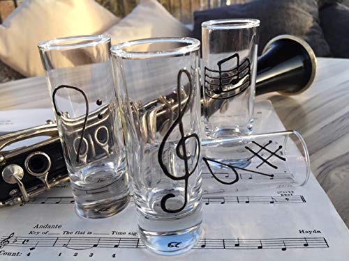 Music Symbol shot glasses (set 4)