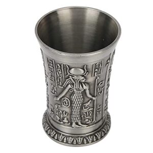 mini shot, hand embossed elegant vintage unique refined whiskey shot glass for bar(ancient tin)