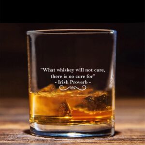 QPTADesignGift Irish Proverb Quote Whiskey Glass - Whiskey Glass Etched - Whiskey Quotes - Funny Birthday Gift - Fathers Day Glass - Funny Birthday Gift