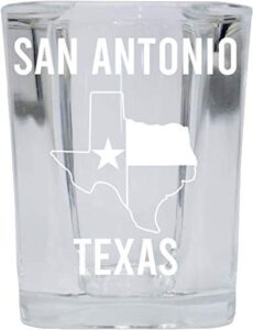 r and r imports san antonio texas souvenir laser etched 2 ounce square shot glass texas state flag design