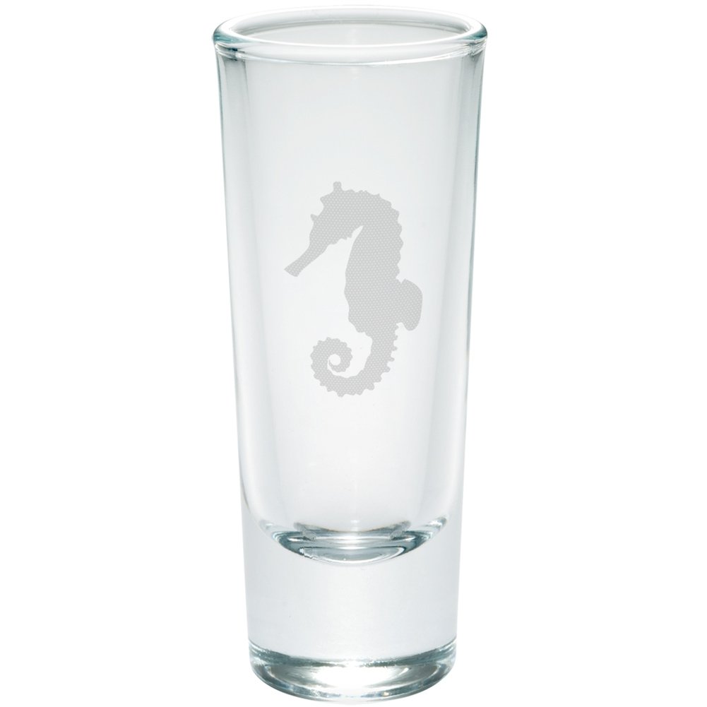 Seahorse Etched Shot Glass Shooter